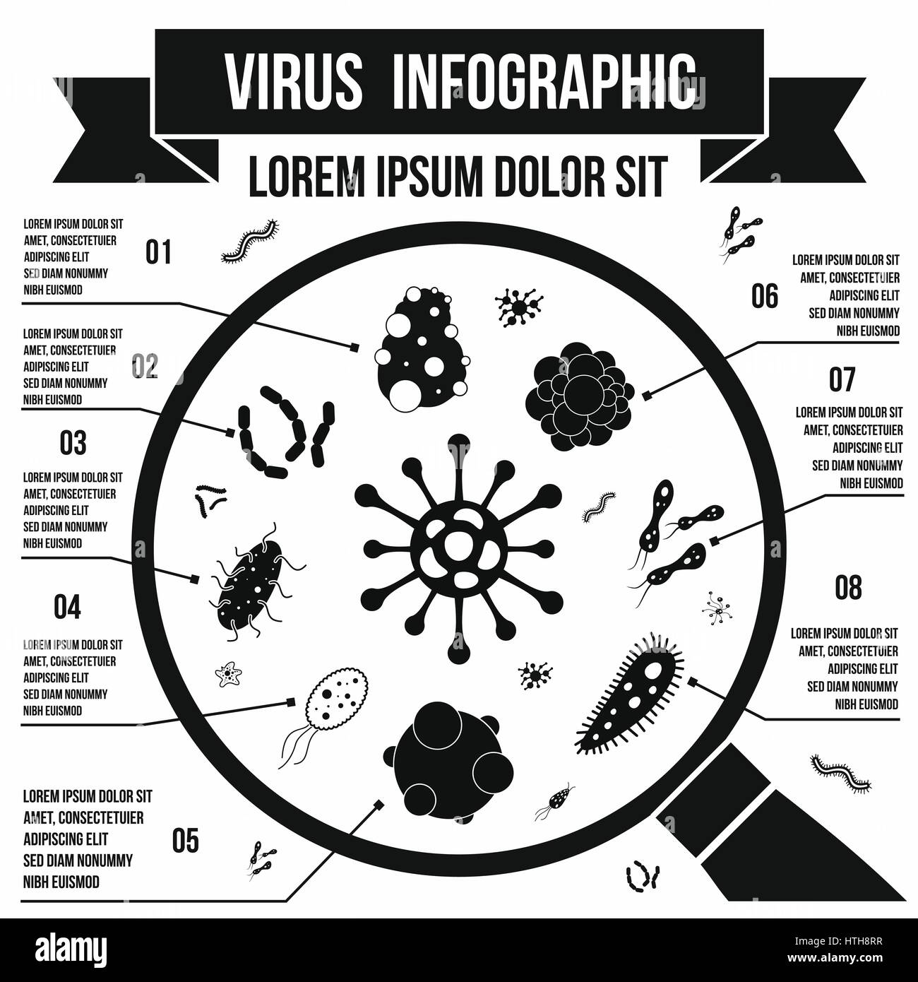 Virus infographic hi-res stock photography and images - Alamy