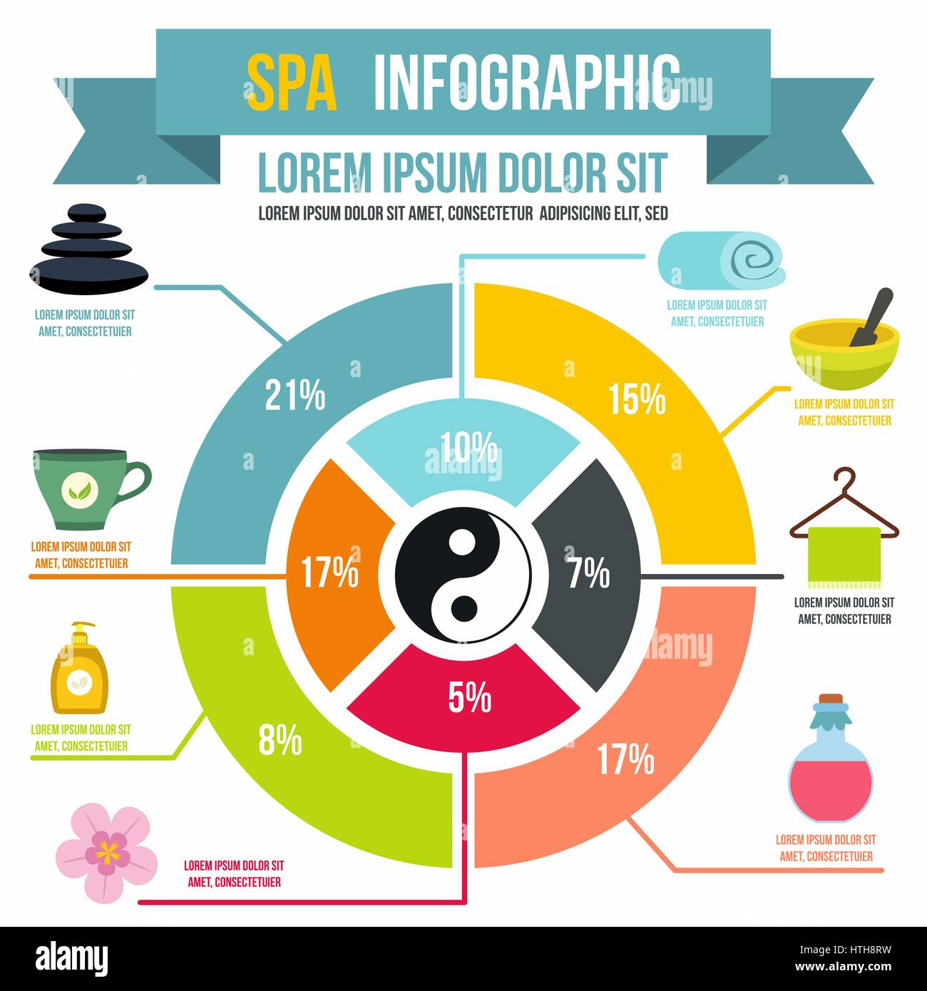Spa infographic, flat style Stock Vector Image & Art - Alamy