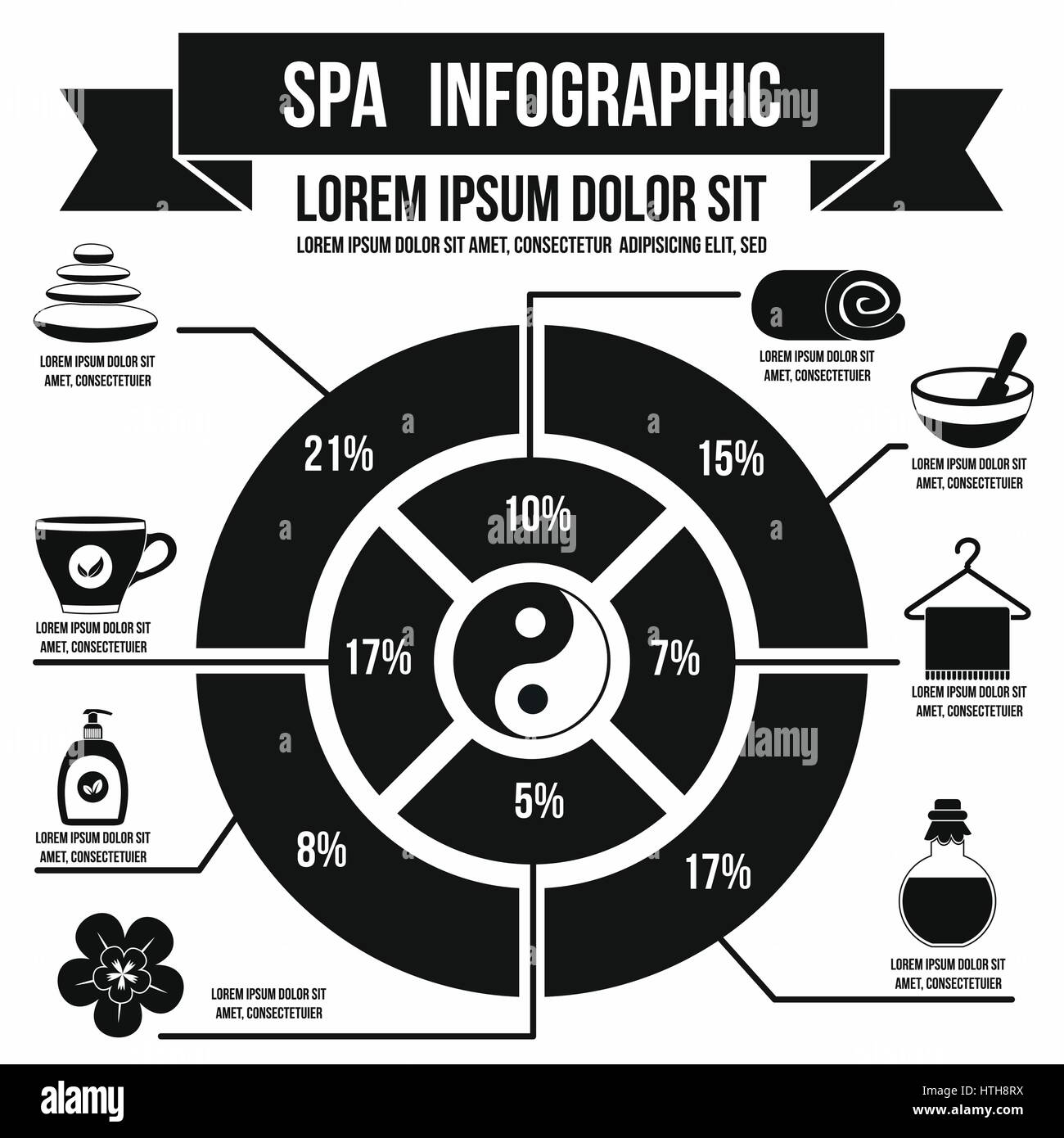 Spa infographic, simple style Stock Vector Image & Art - Alamy