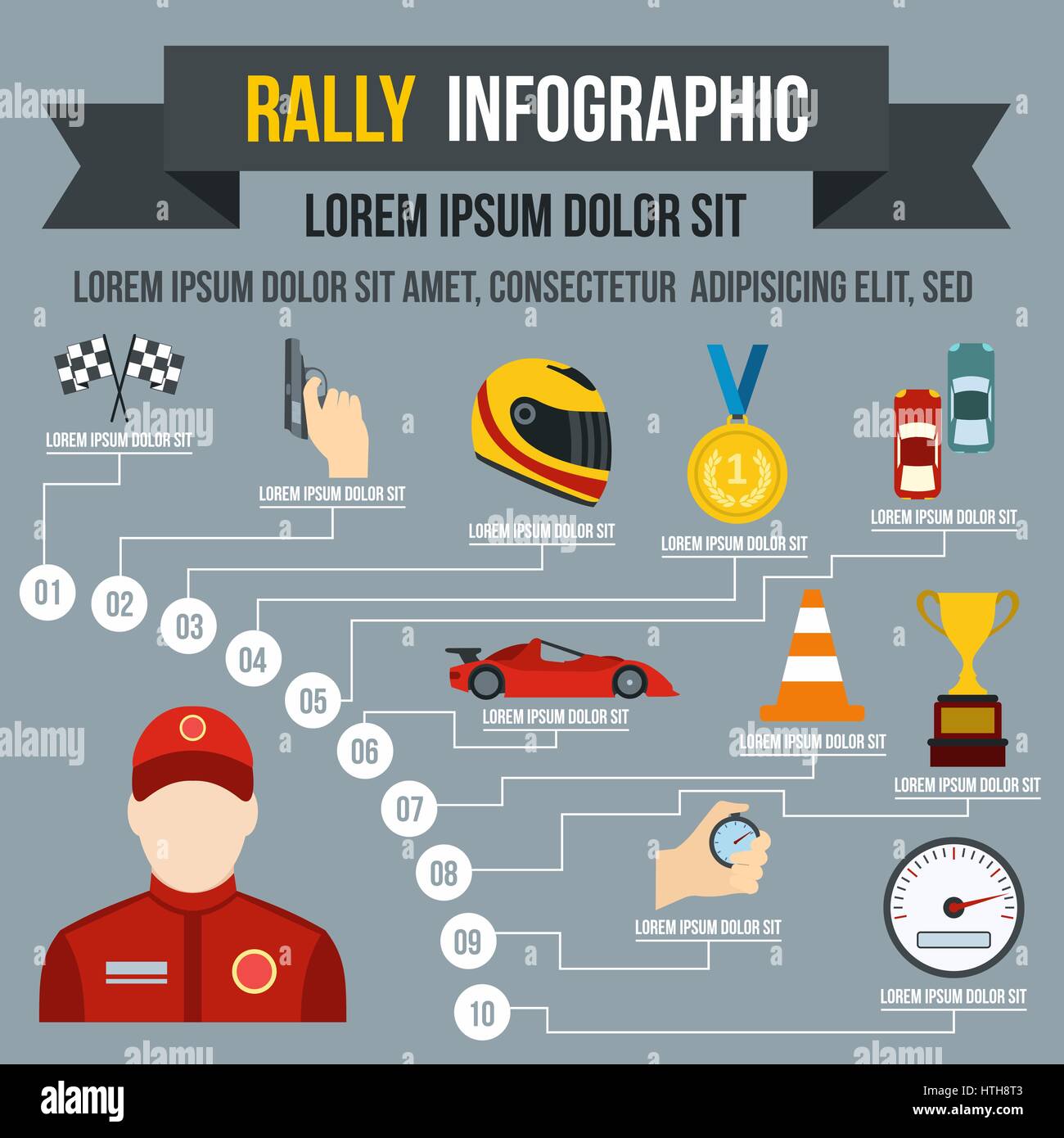 Rally infographic, flat style Stock Vector Image & Art - Alamy
