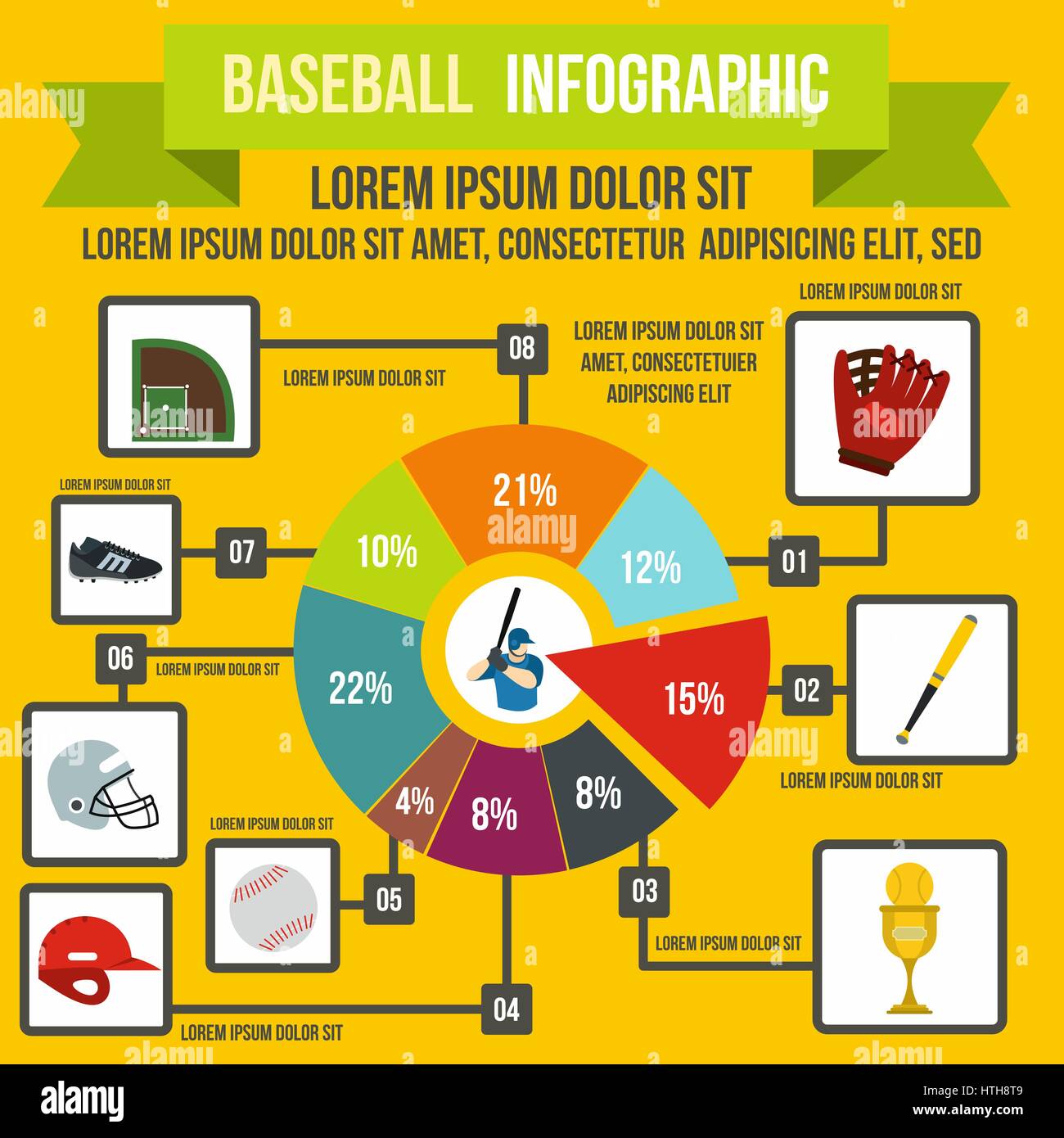 Baseball infographic, flat style Stock Vector Image & Art - Alamy