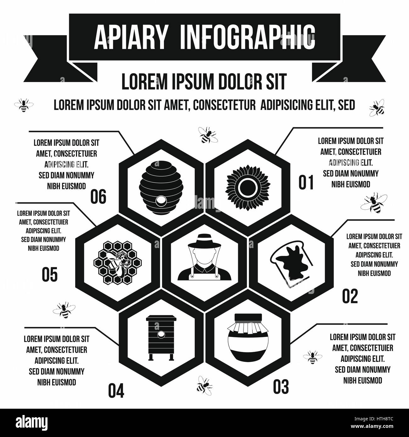 Apiary infographic, simple style Stock Vector Image & Art - Alamy