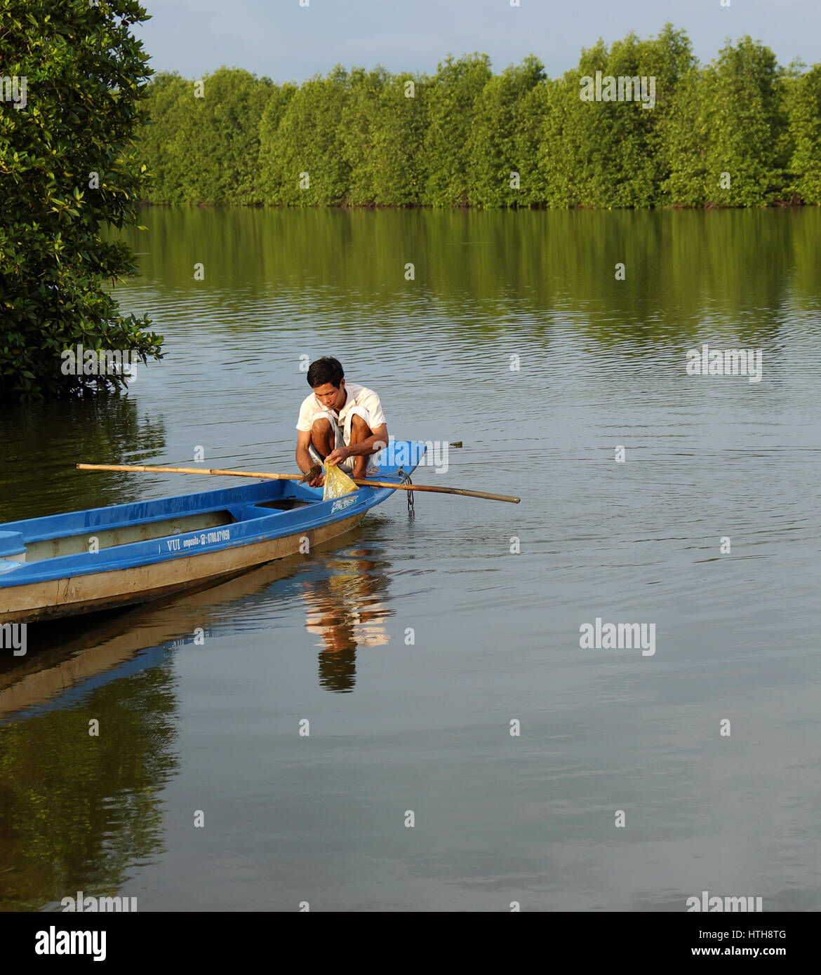 Vietnam man boat forest mangrove hi-res stock photography and images ...
