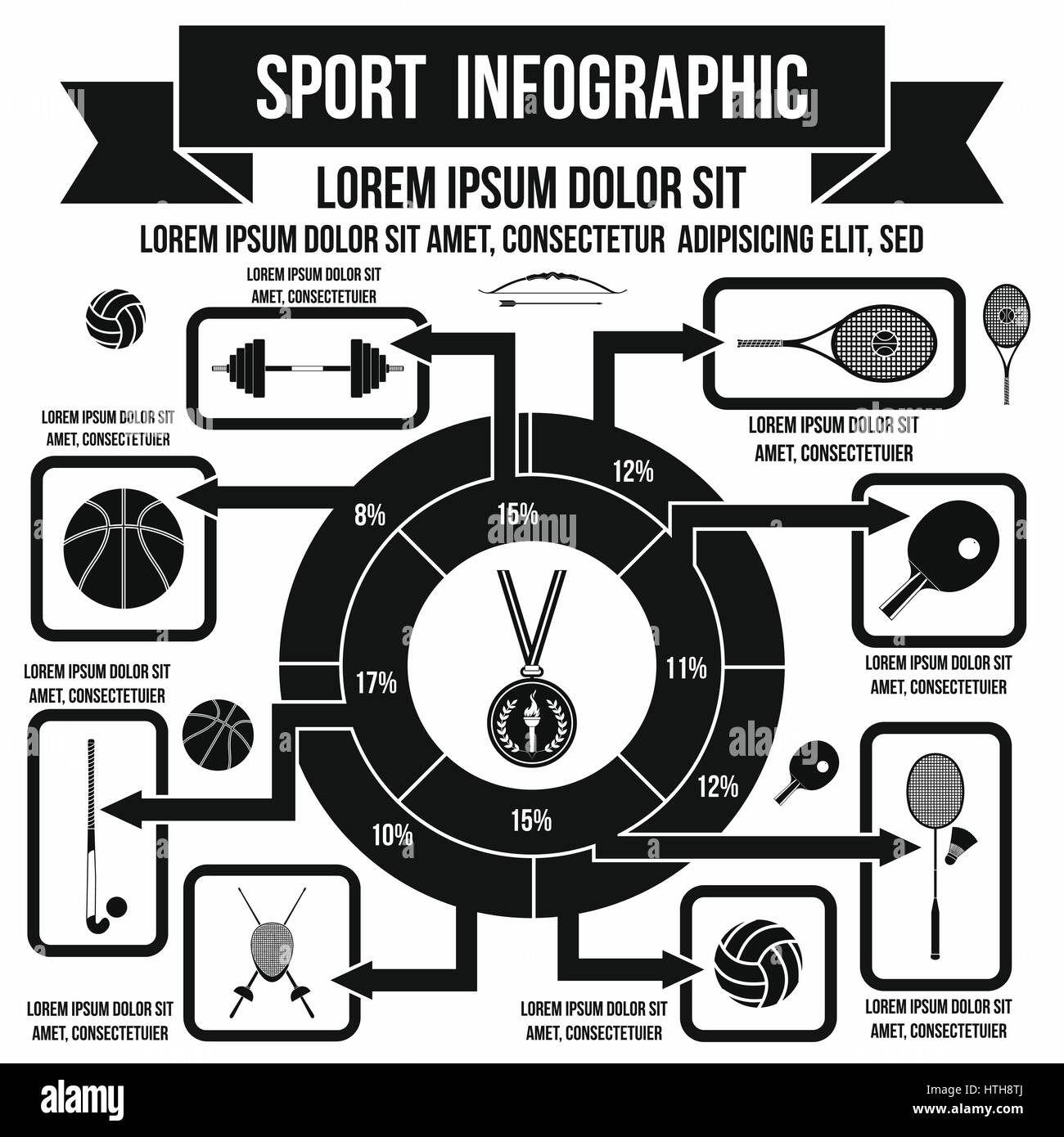 Sport Infographic, simple style Stock Vector Image & Art - Alamy