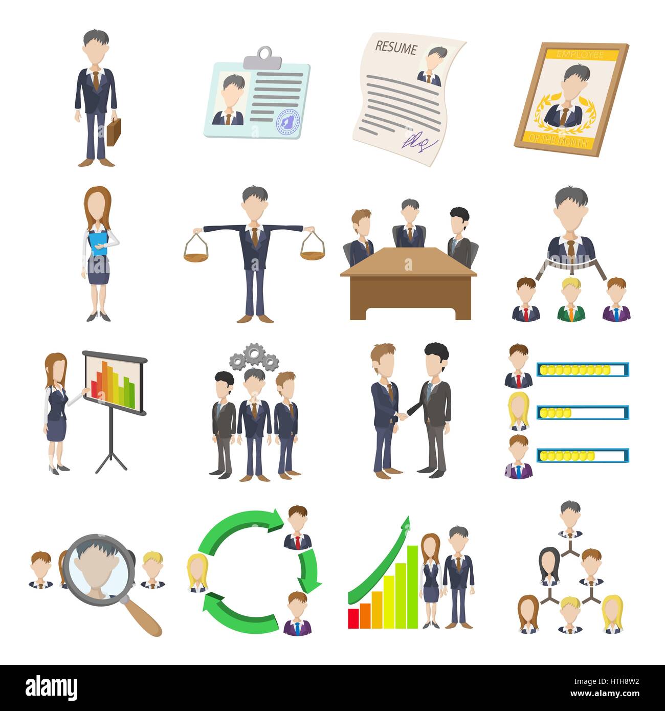 Human resource icons collection illustration Cut Out Stock Images ...
