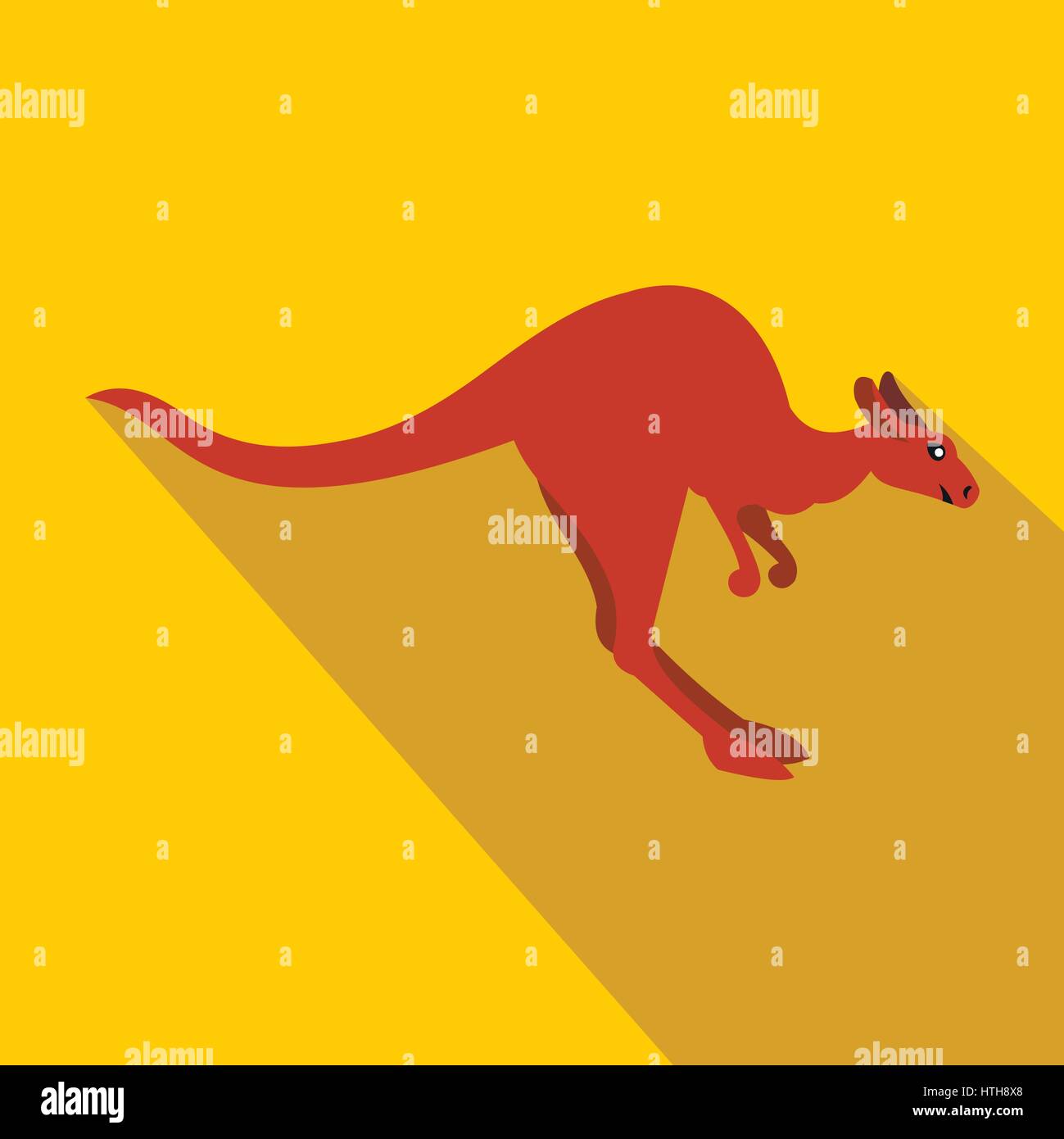 Kangaroo icon, flat style Stock Vector Image & Art - Alamy