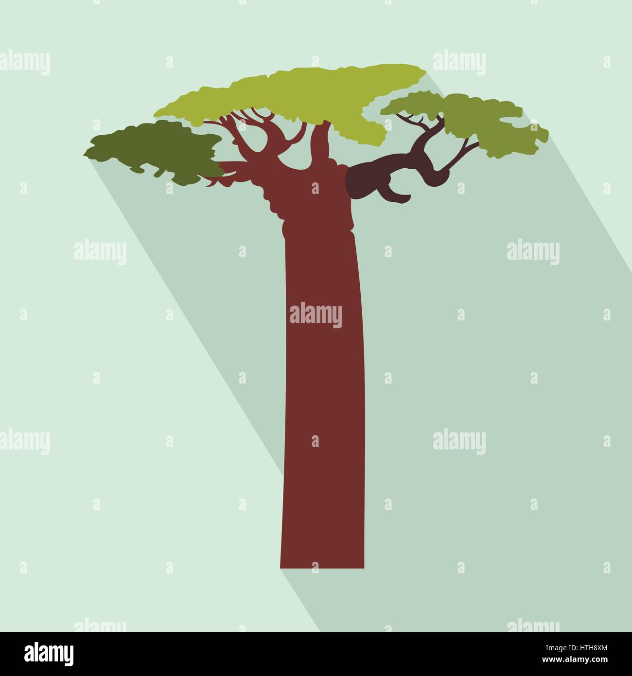 Baobab tree icon, flat style Stock Vector Image & Art - Alamy