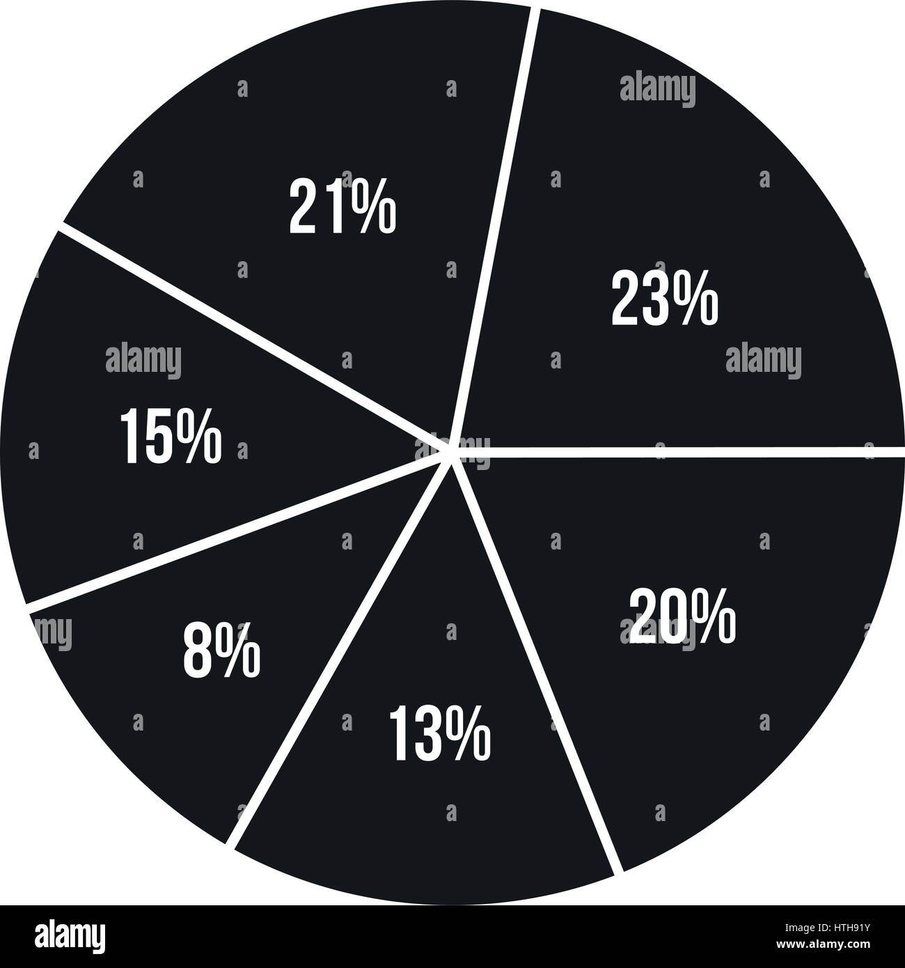 Percentage diagram icon, flat style Stock Vector Image & Art - Alamy