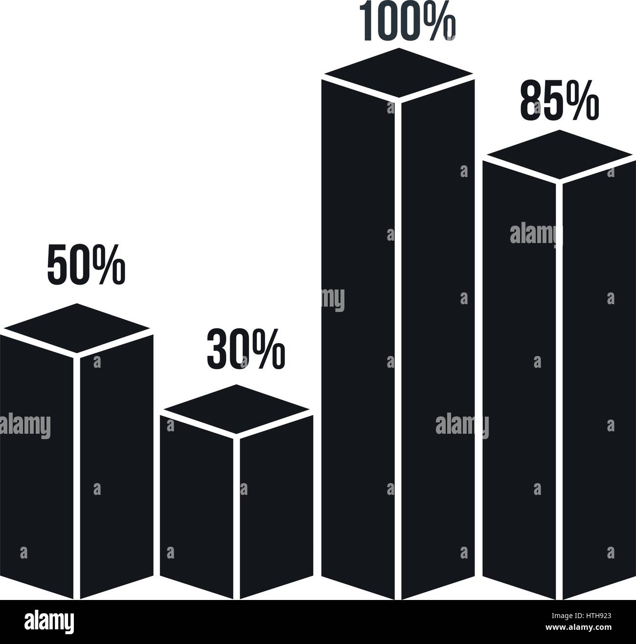 Column graph icon, simple style Stock Vector Image & Art - Alamy