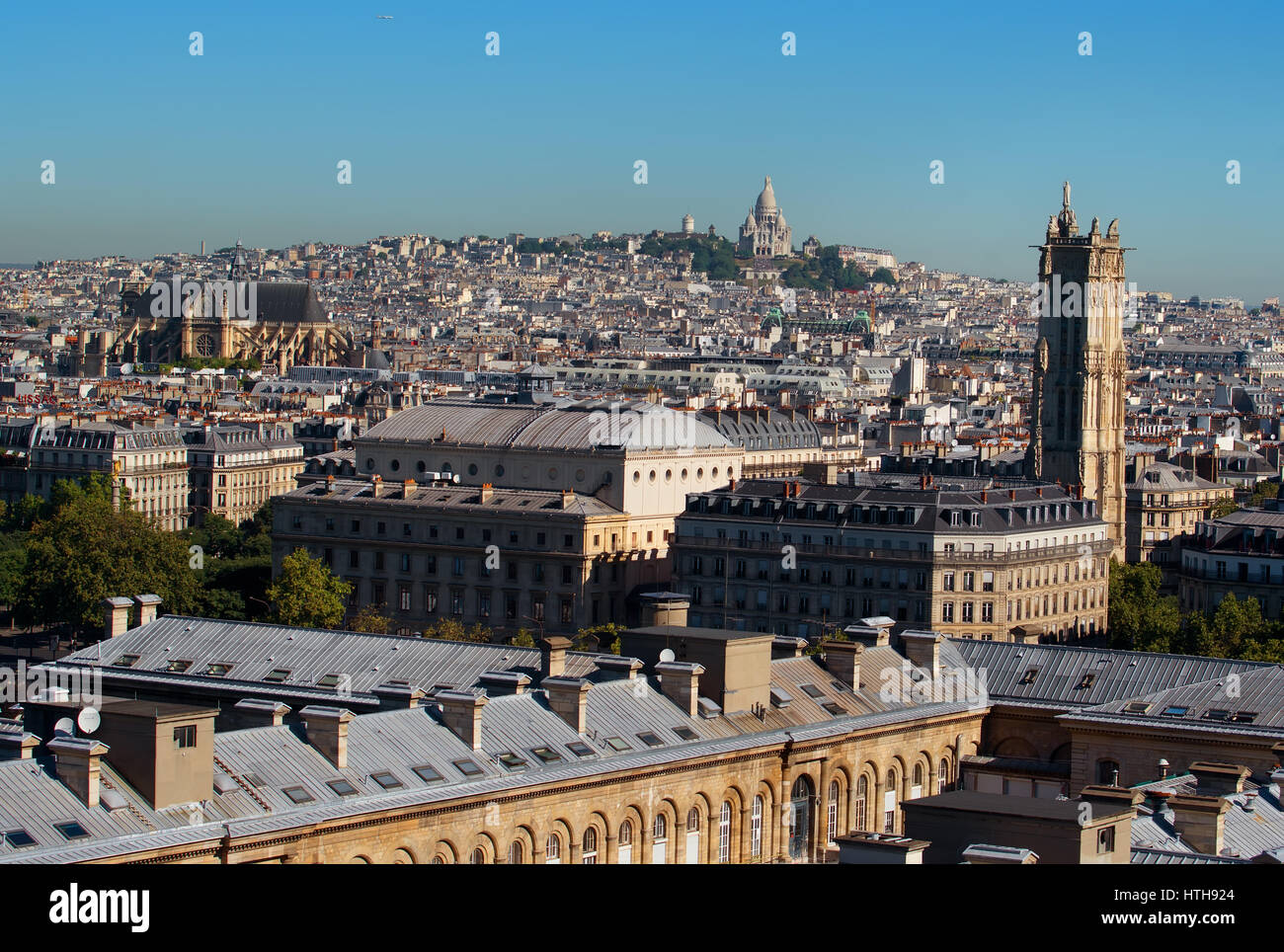 Panorama of Paris with the view on landmarks, France Stock Photo - Alamy