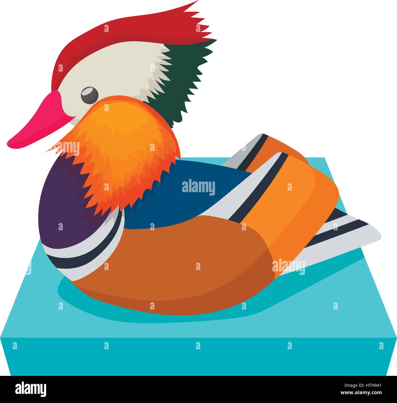 Mandarin duck icon, cartoon style Stock Vector Image & Art - Alamy