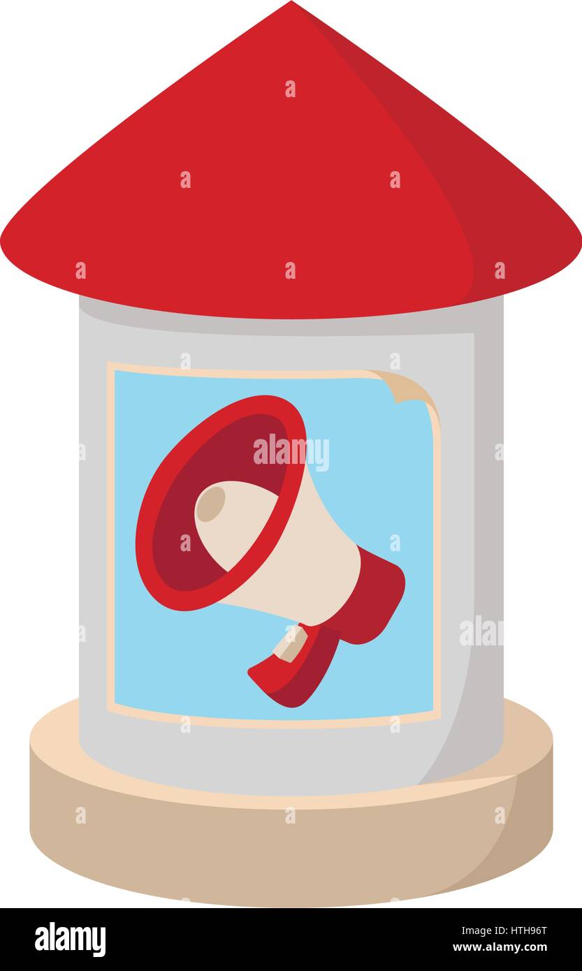 Round advertising pillar icon, cartoon Stock Vector Image & Art - Alamy