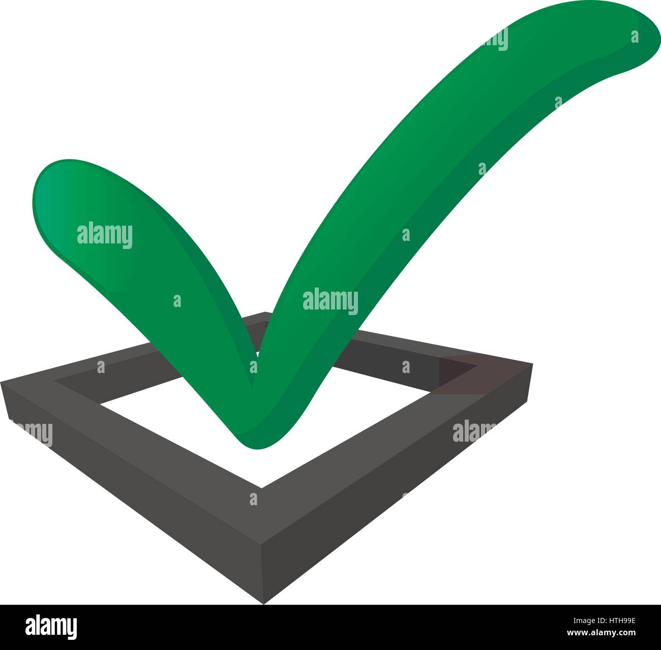 Cartoon Positive Tick Symbol High Resolution Stock Photography and ...