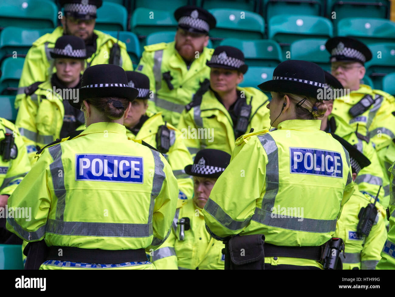 Police presence inside the stadium before the Ladbrokes Scottish ...
