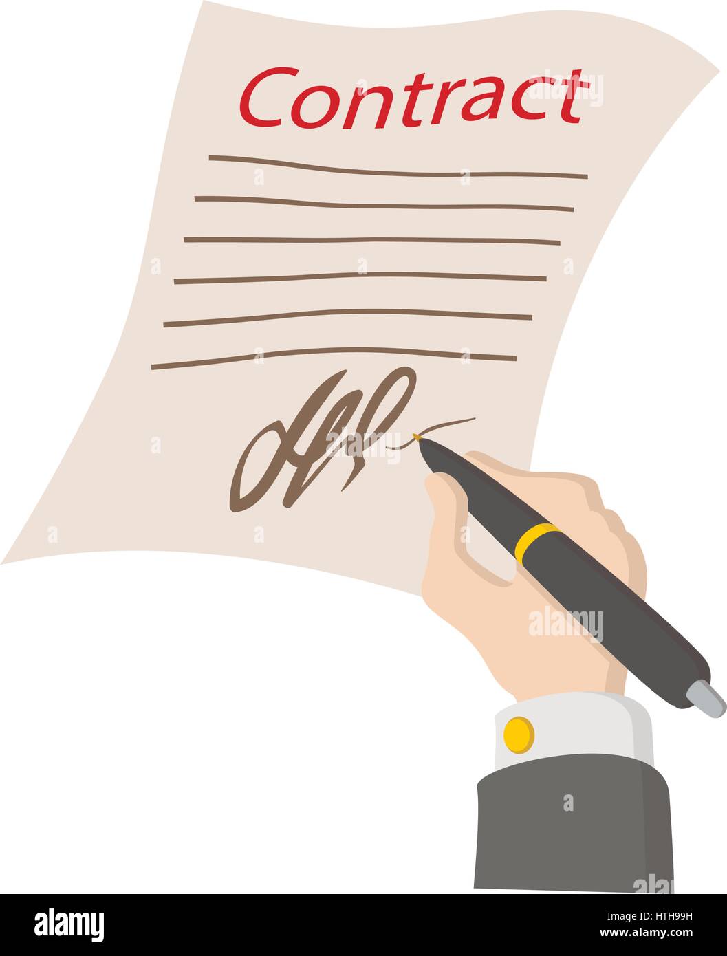 Business contract with signature icon Stock Vector Image & Art - Alamy