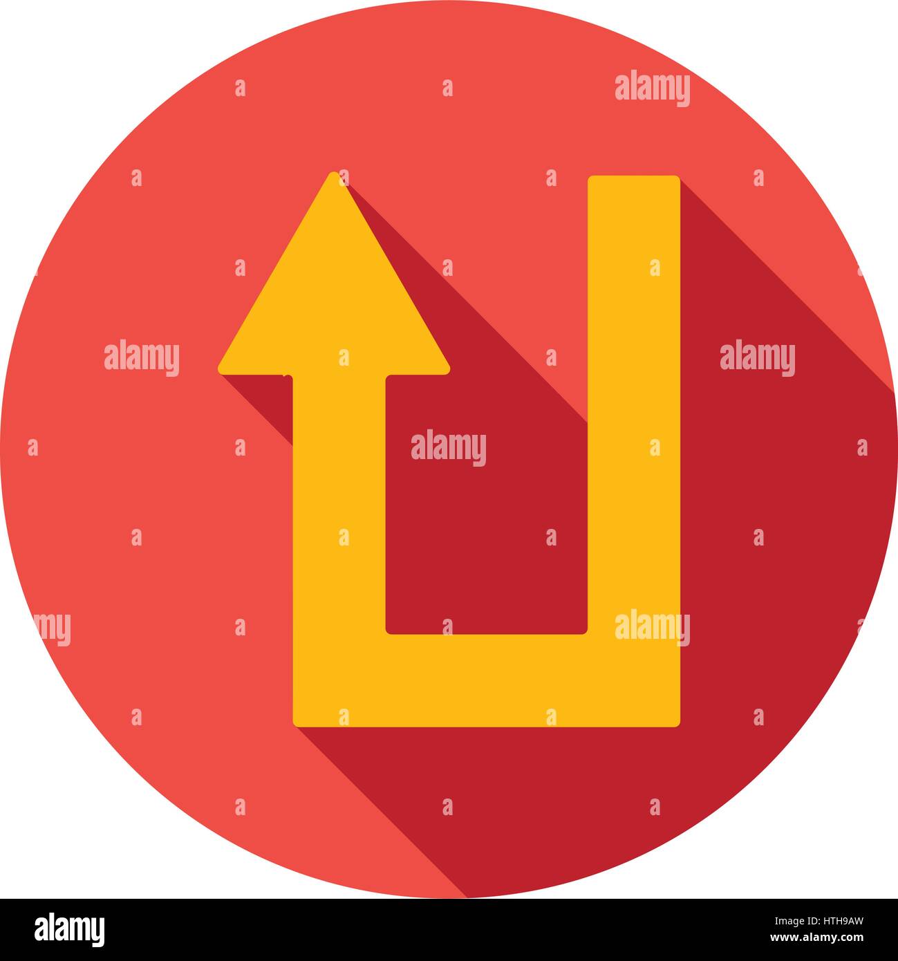 U turn icon, flat style Stock Vector Image & Art - Alamy