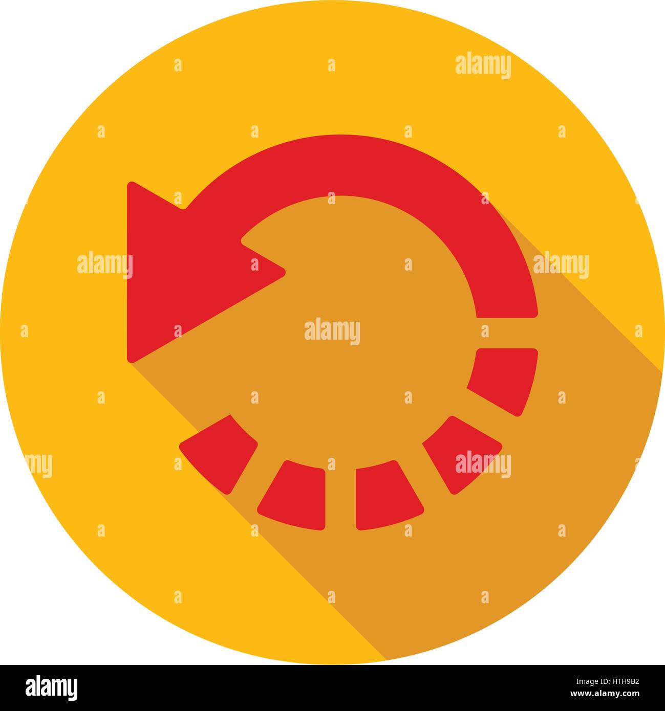 Refresh red arrow icon, flat style Stock Vector Image & Art - Alamy