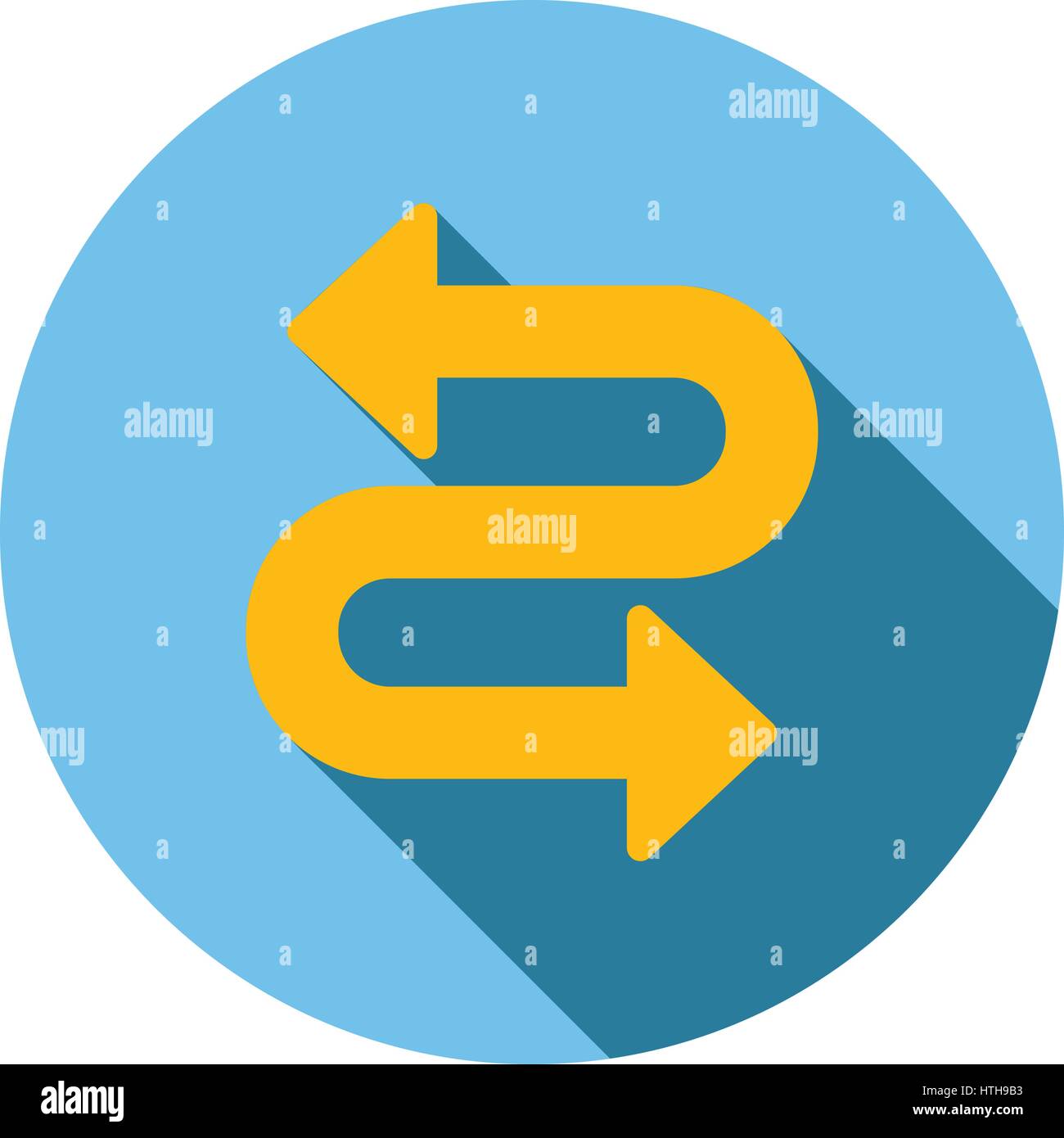 Curved arrow icon, flat style Stock Vector Image & Art - Alamy