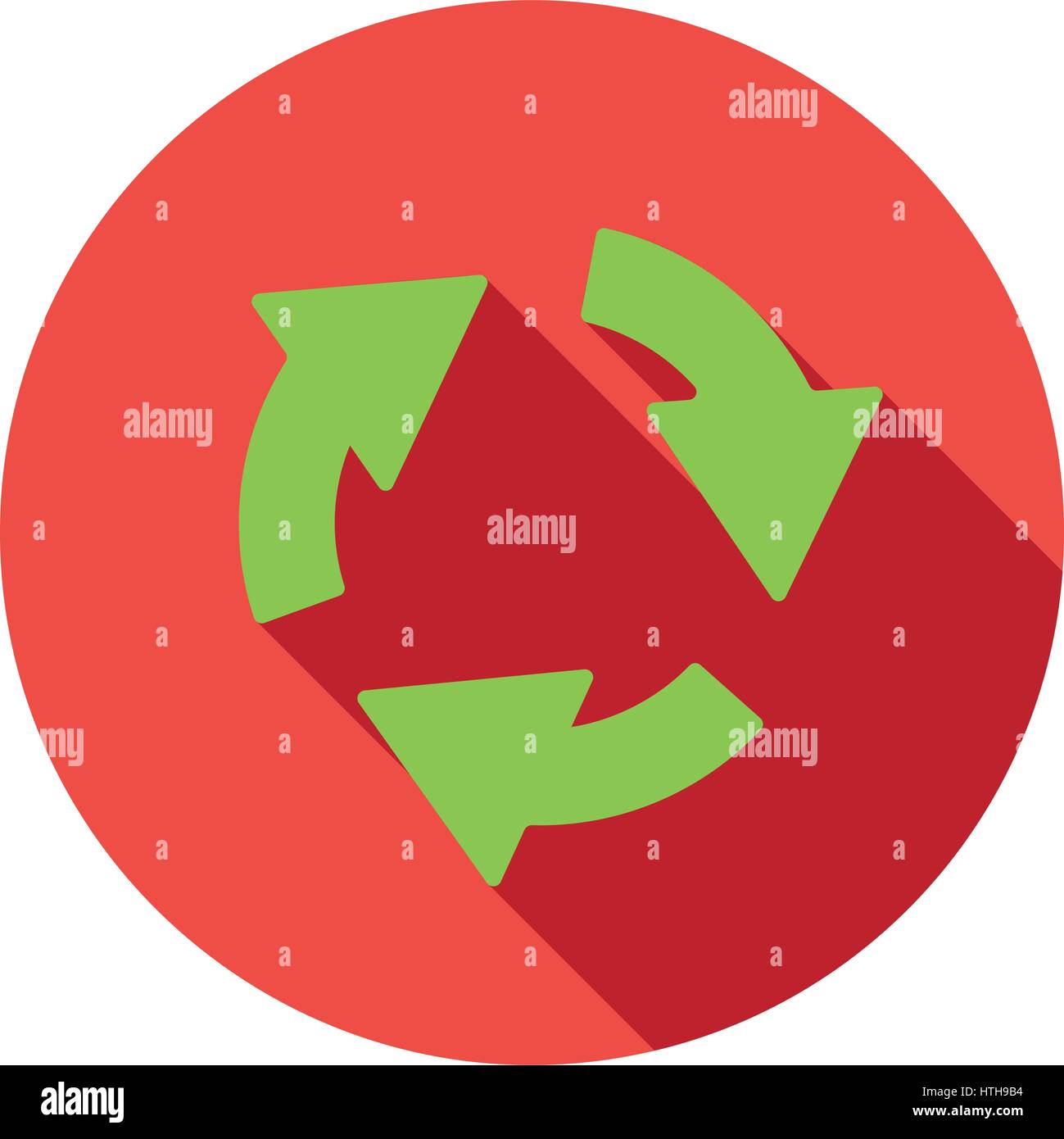 Green circular arrows icon, flat style Stock Vector Image & Art - Alamy