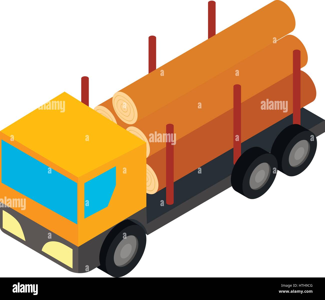 Logging truck icon, isometric 3d style Stock Vector Image & Art - Alamy