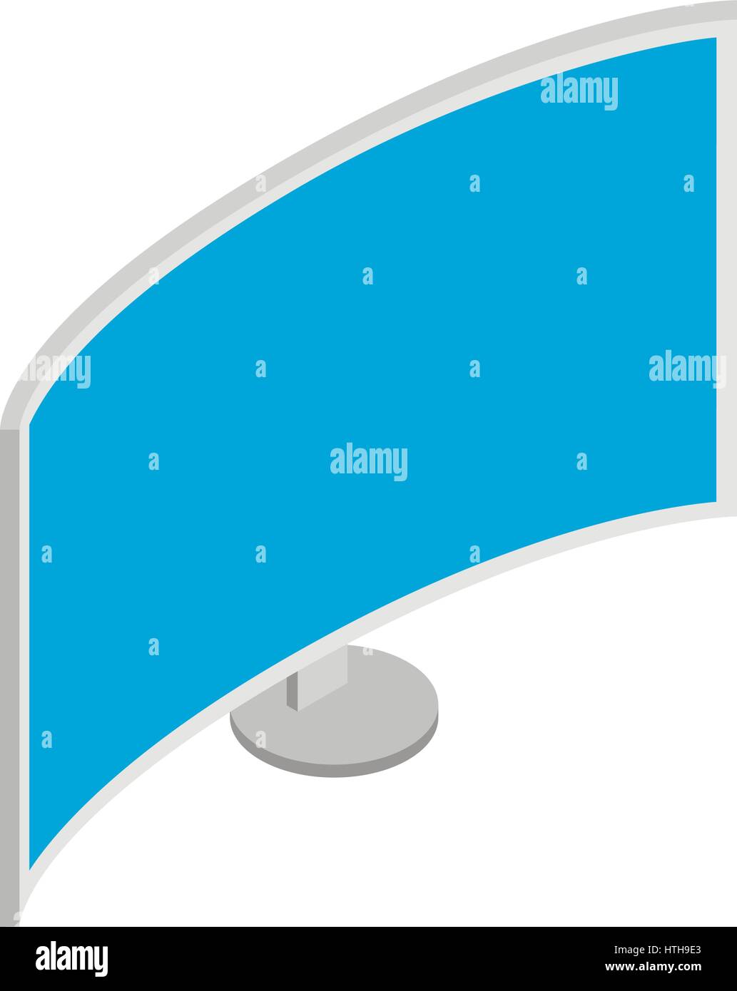 Flat curved screen monitor Stock Vector Images - Alamy