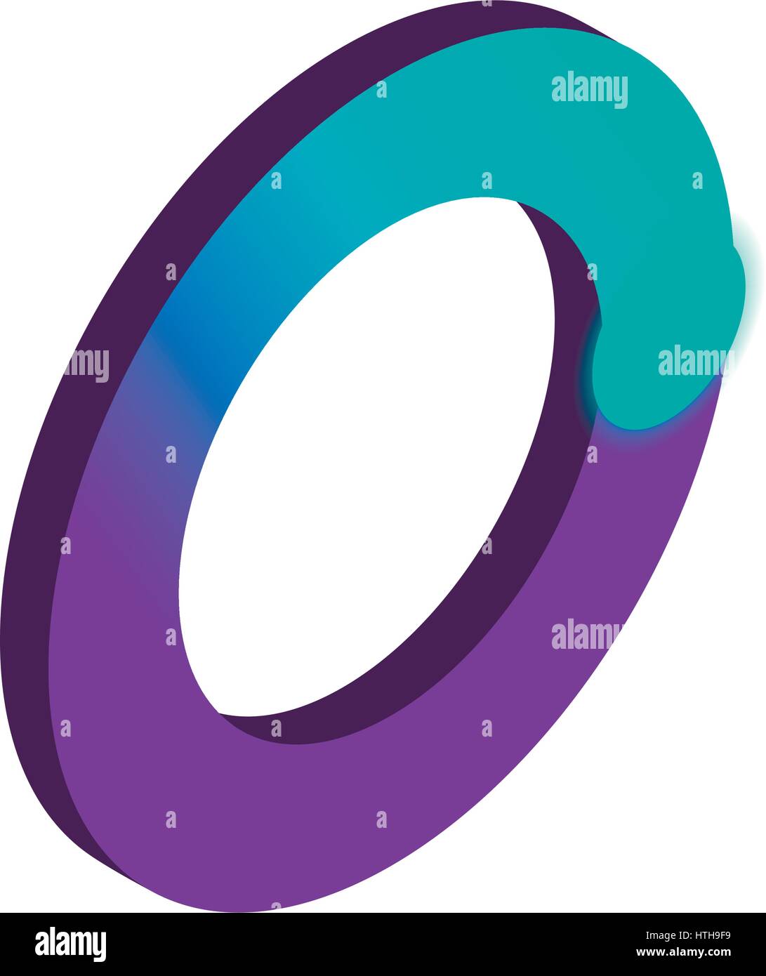 Loading circle sign icon, isometric 3d style Stock Vector Image & Art ...