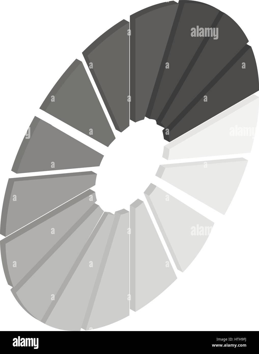 Circle loading bar icon, isometric 3d style Stock Vector Image & Art ...
