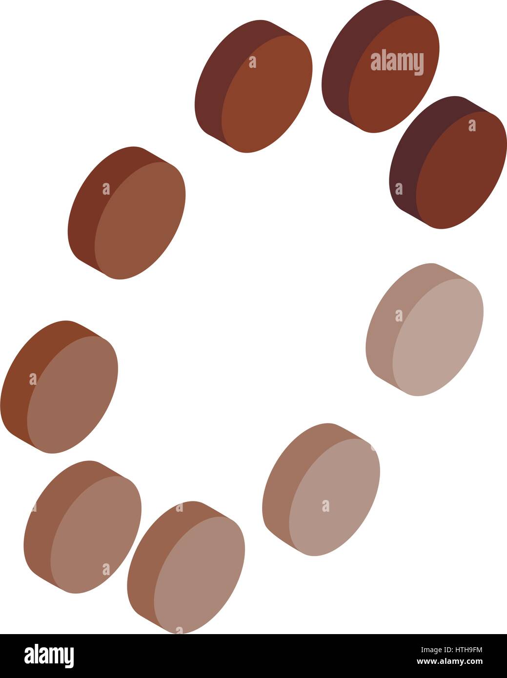 Circle loading bar icon, isometric 3d style Stock Vector Image & Art ...