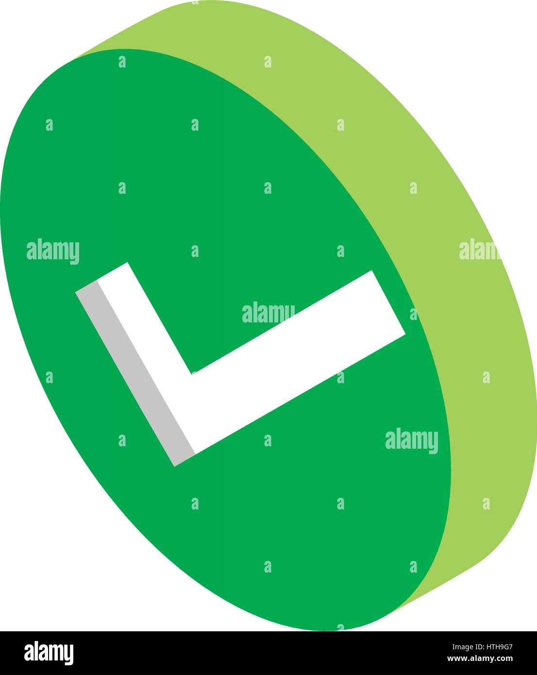 Green round element icon, isometric 3d style Stock Vector Image & Art ...