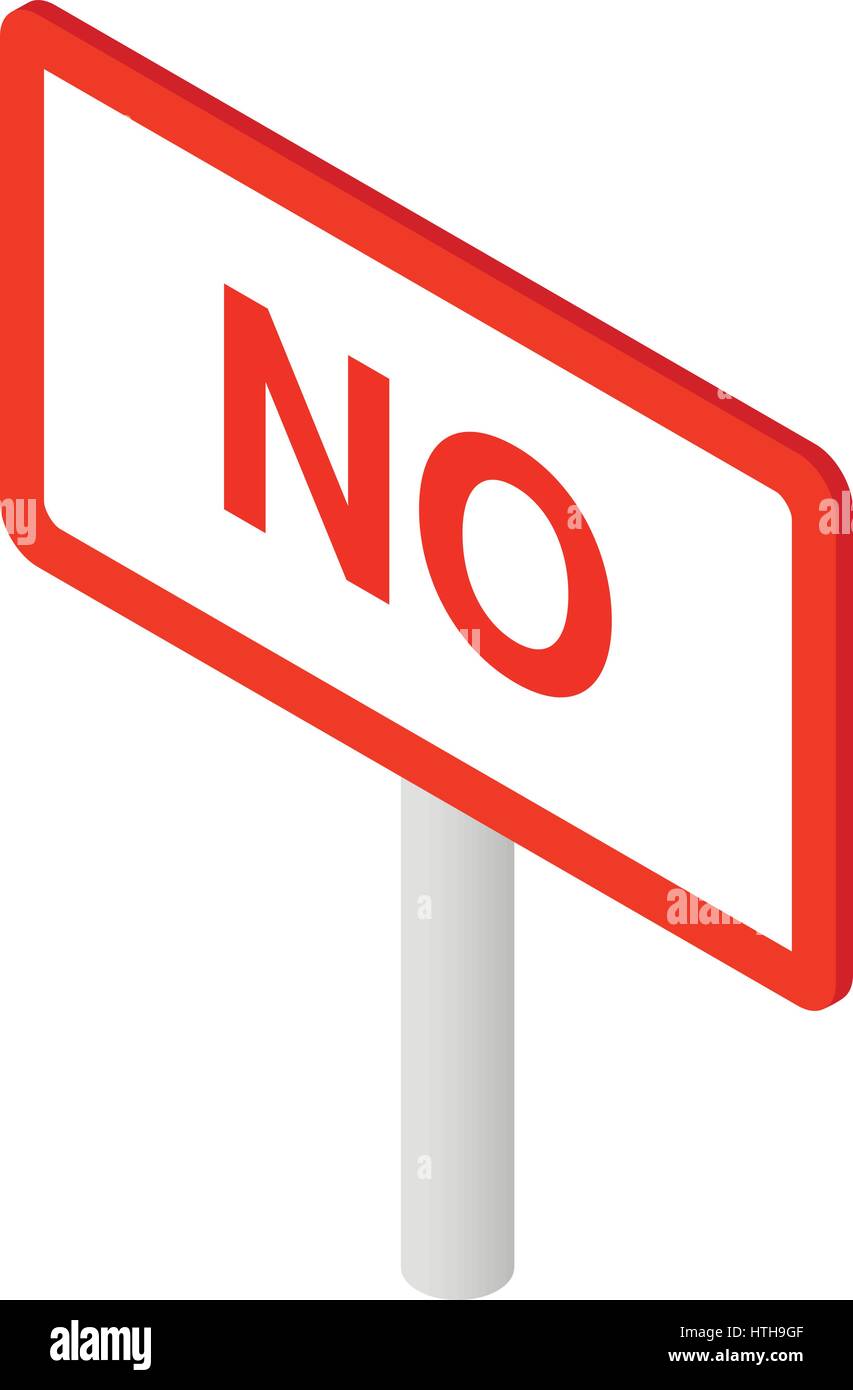 Signpost NO icon, isometric 3d style Stock Vector Image & Art - Alamy