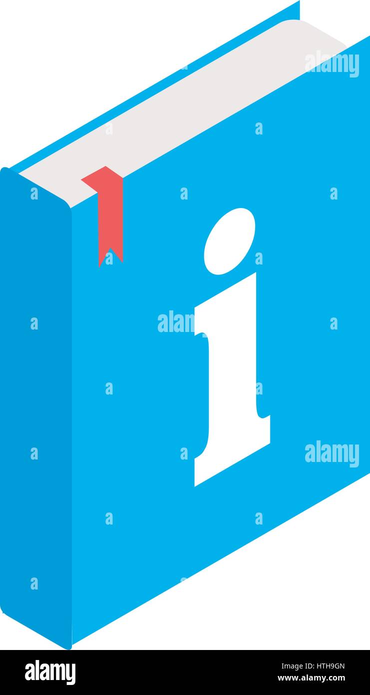 Information sign on book icon, isometric 3d style Stock Vector Image ...