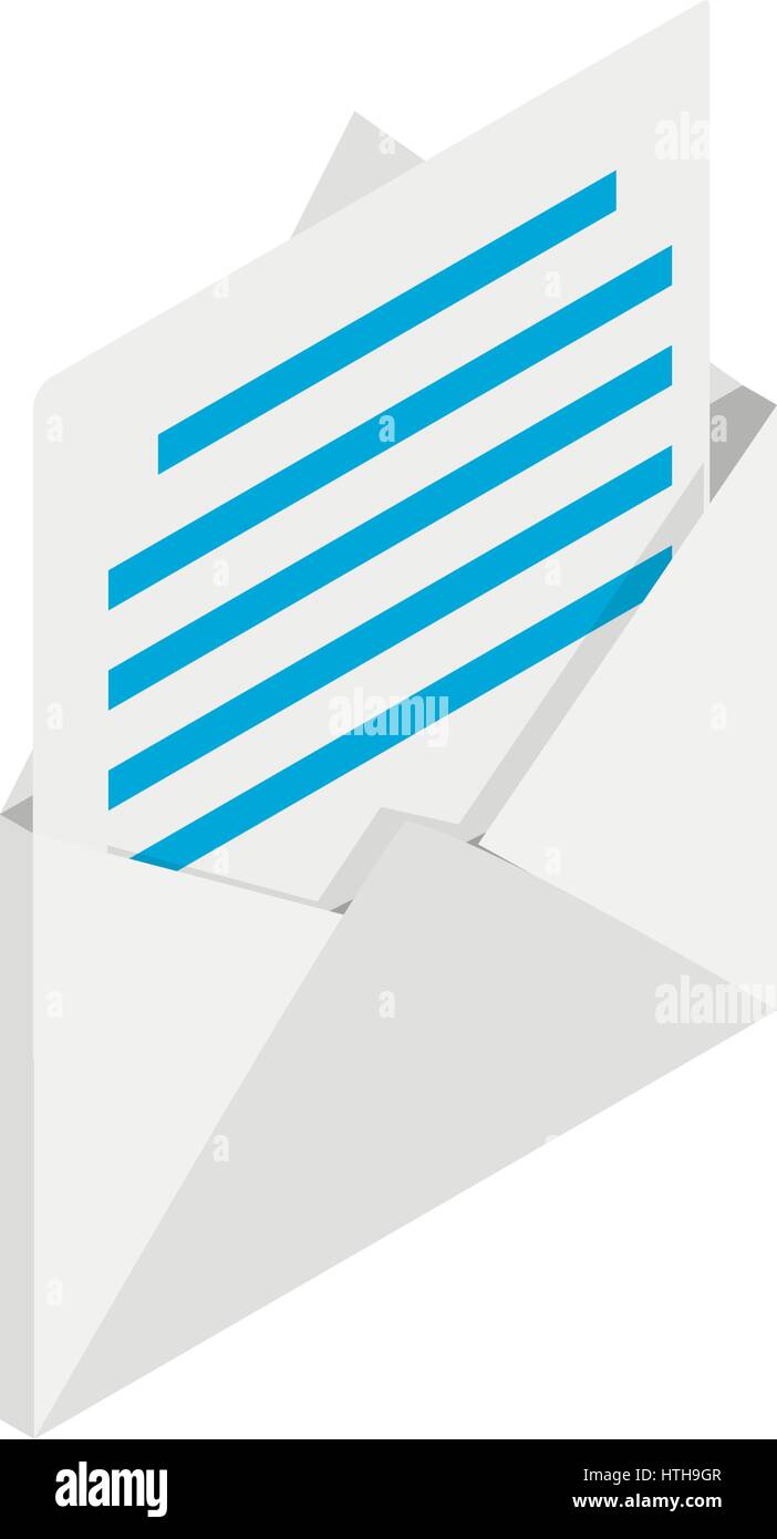 Mail icon, isometric 3d style Stock Vector Image & Art - Alamy