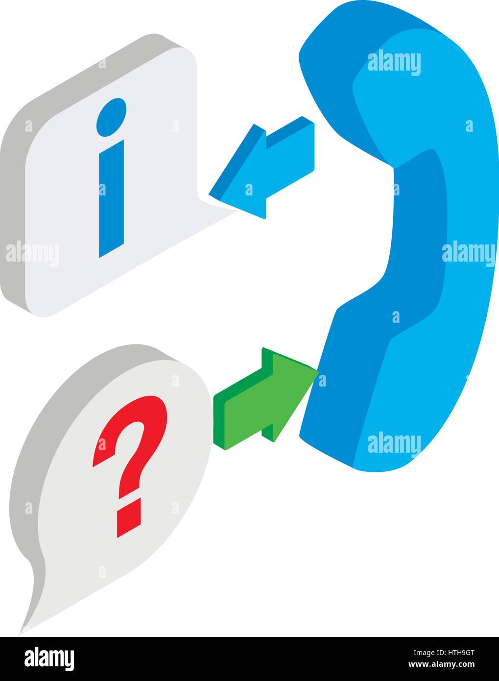 Question and answer mark icon, isometric 3d style Stock Vector Image ...