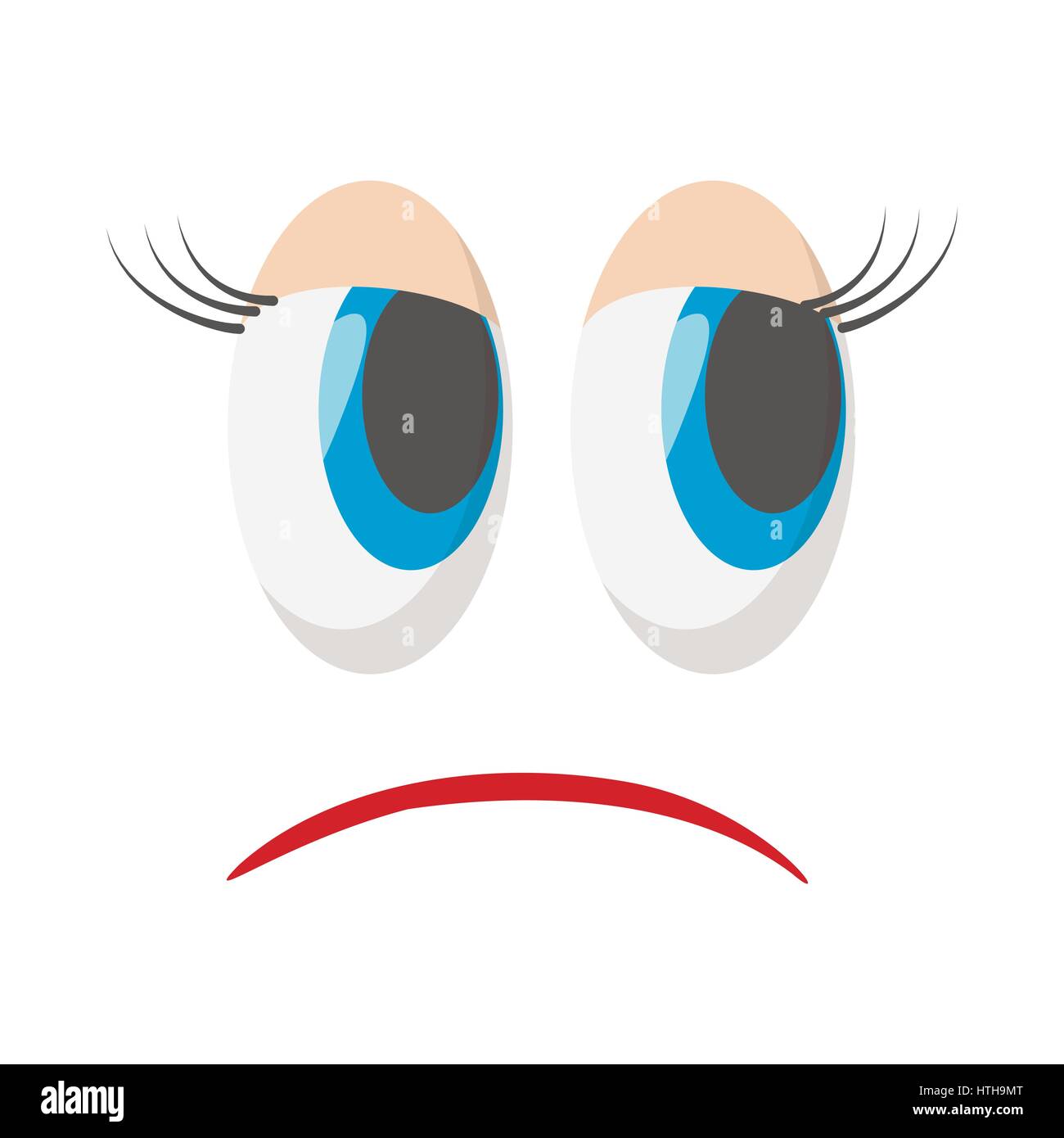 Sad face icon, cartoon style Stock Vector Image & Art - Alamy
