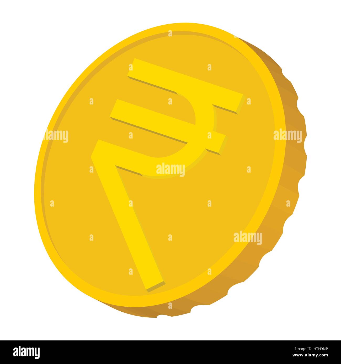 Gold coin with Rupee sign icon, cartoon style Stock Vector Image & Art ...