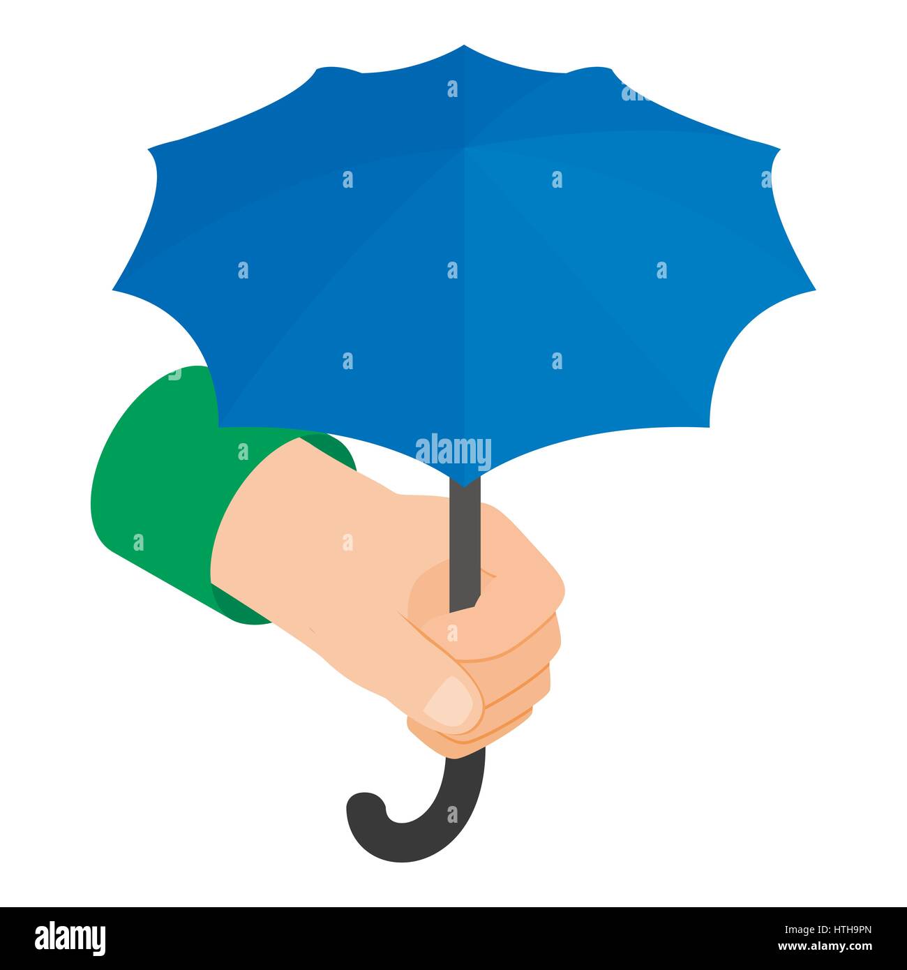 Hand holding umbrella icon, isometric 3d style Stock Vector Image & Art ...