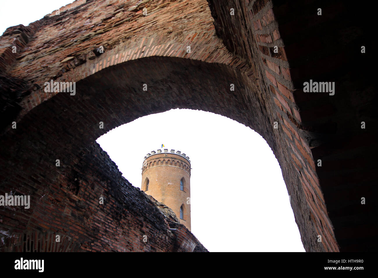 Picture of an old tower wit wooden stairs and bell Stock Photo - Alamy