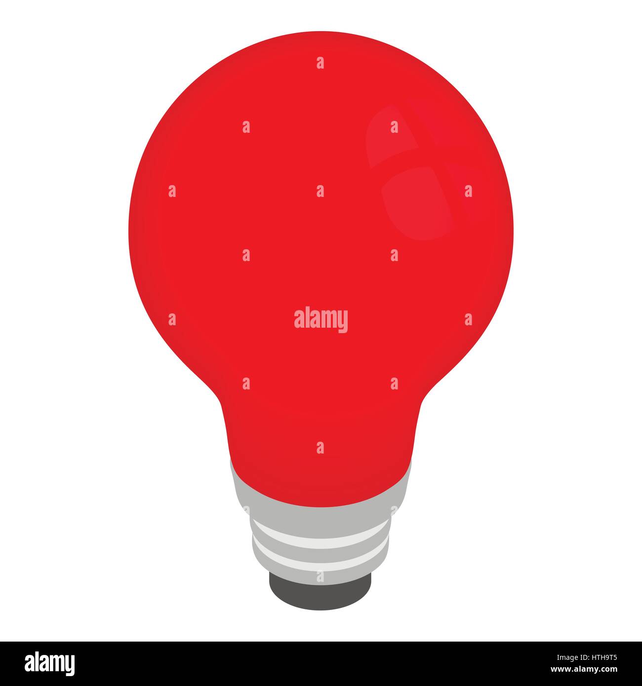 Light red bulb icon, isometric 3d style Stock Vector Image & Art - Alamy