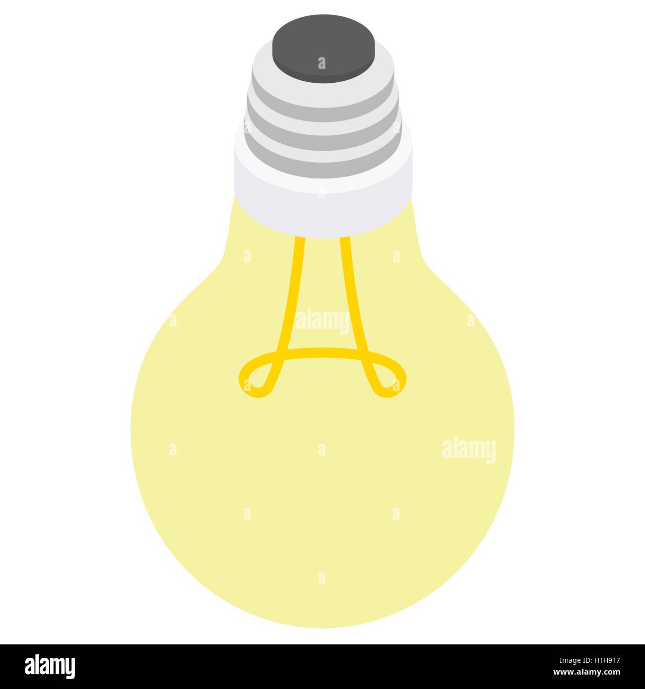 Light bulb icon, isometric 3d style Stock Vector Image & Art - Alamy