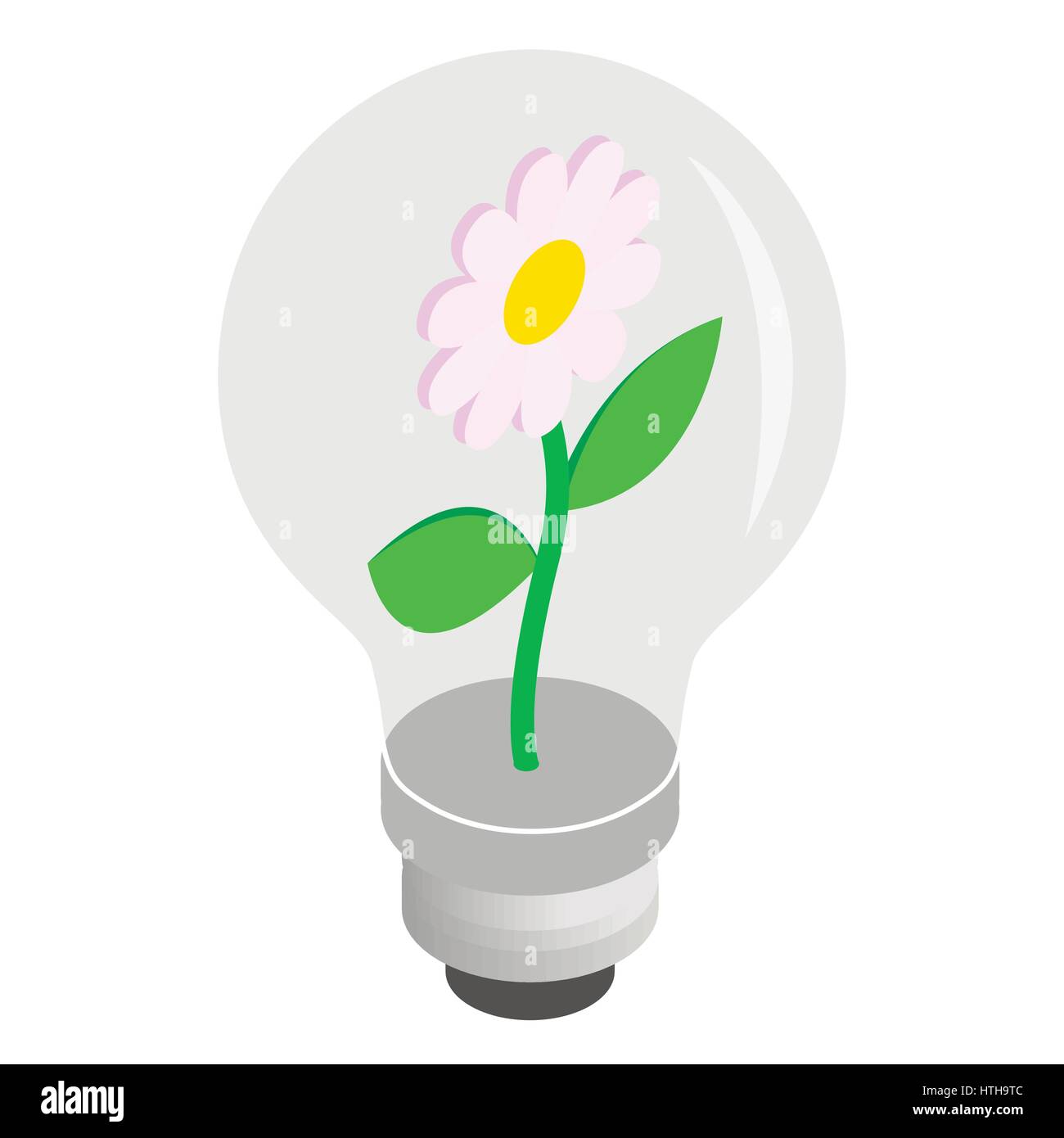Light bulb icon seedling Stock Vector Images - Alamy
