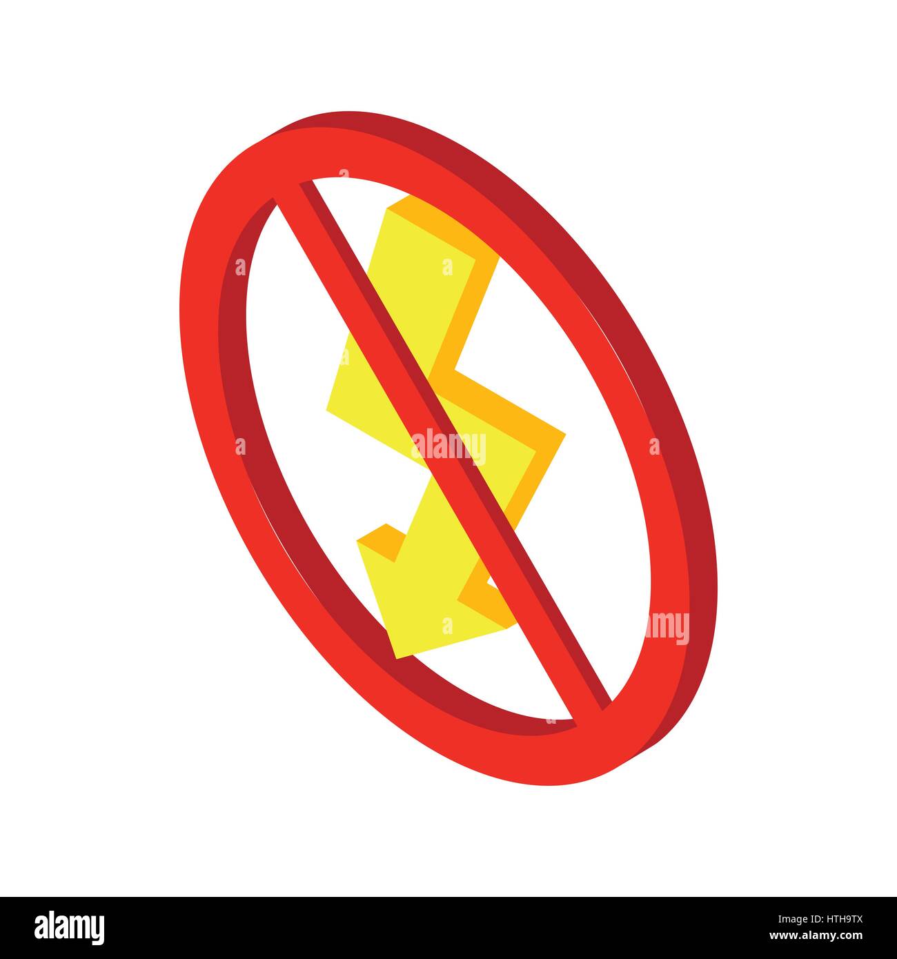 No lightning icon, isometric 3d style Stock Vector Image & Art - Alamy