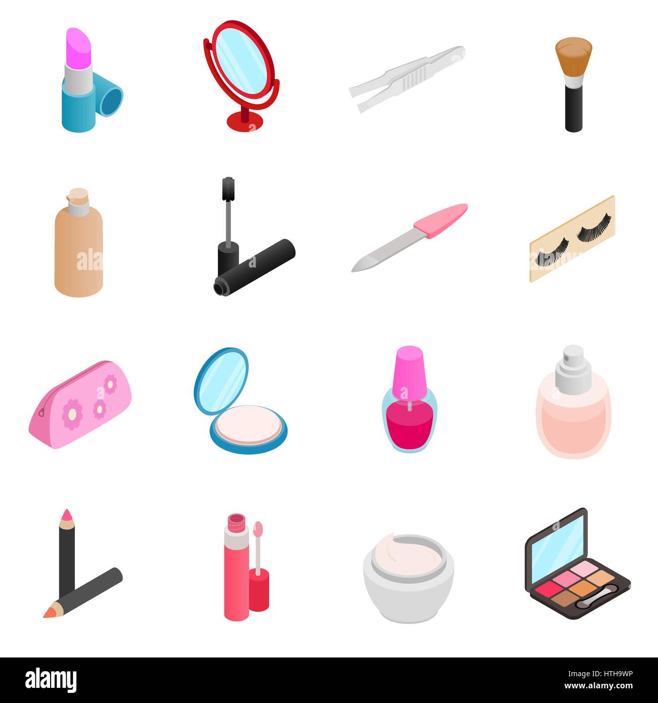 Feminine beauty accessories cosmetic Stock Vector Images - Alamy
