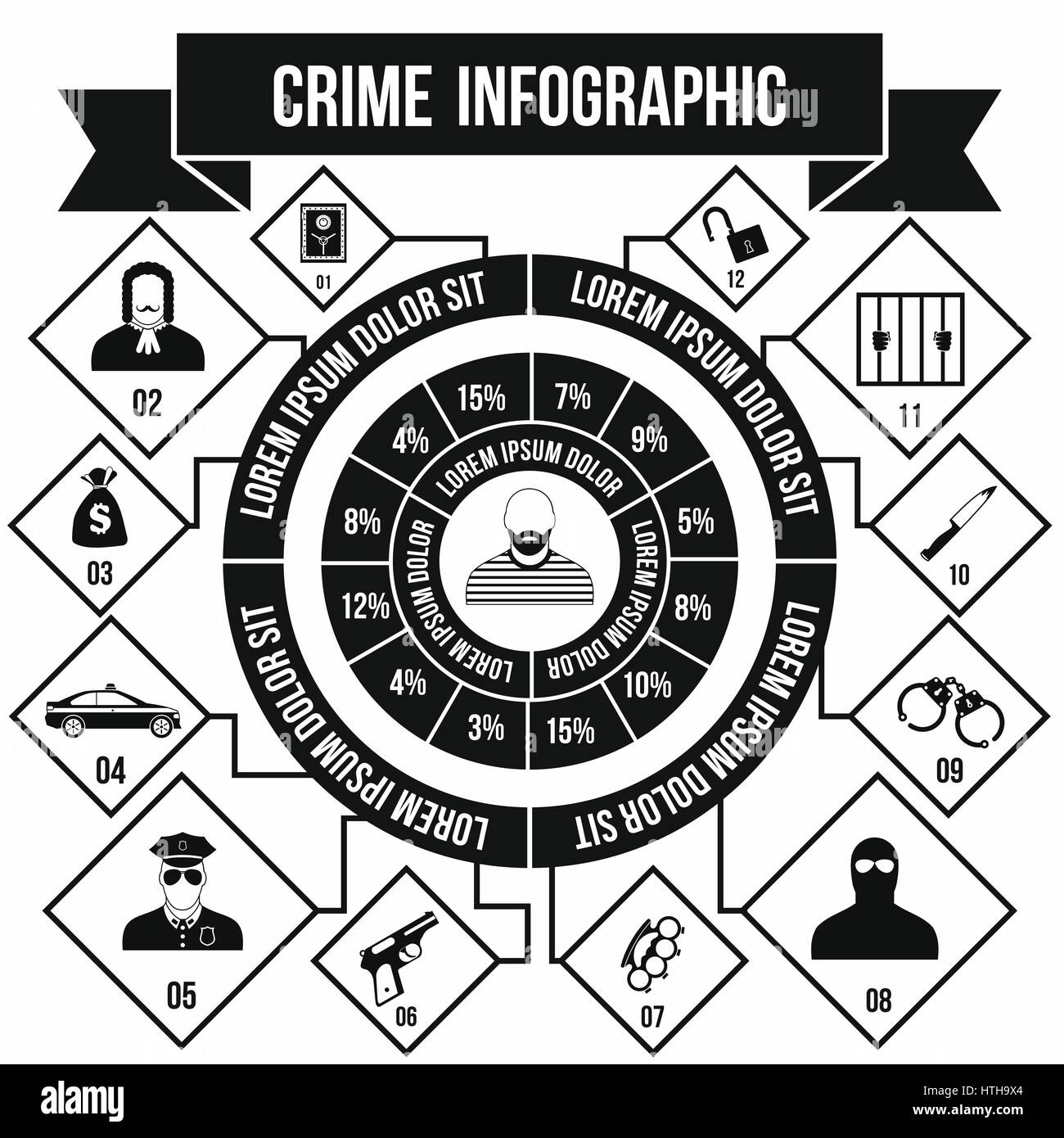 Homicide security Stock Vector Images - Alamy