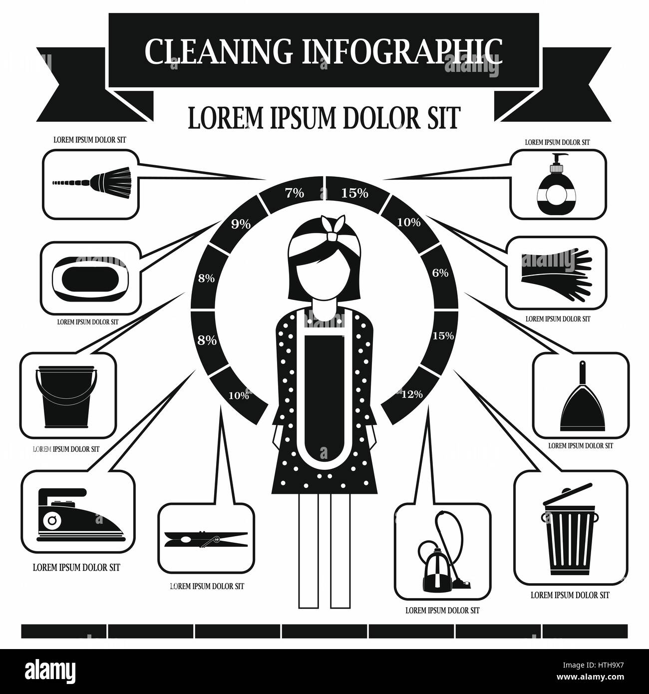 Cleaning infographic, simple style Stock Vector Image & Art - Alamy