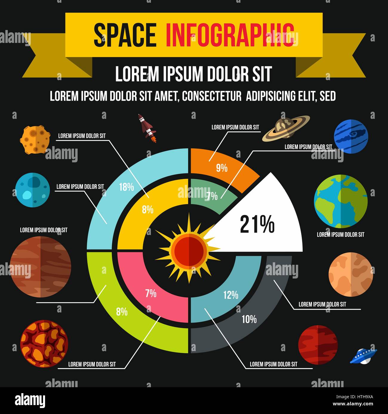 Space infographic, flat style Stock Vector Image & Art - Alamy