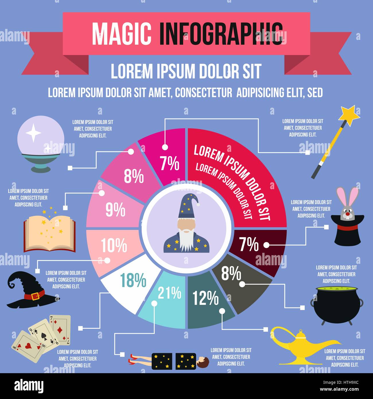 Magic infographic, flat style Stock Vector Image & Art - Alamy