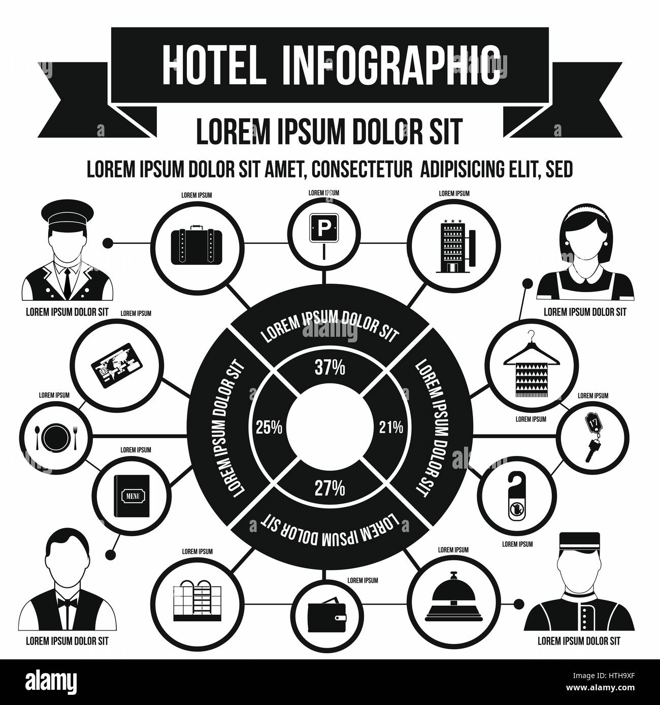Hotel infographic, simple style Stock Vector Image & Art - Alamy