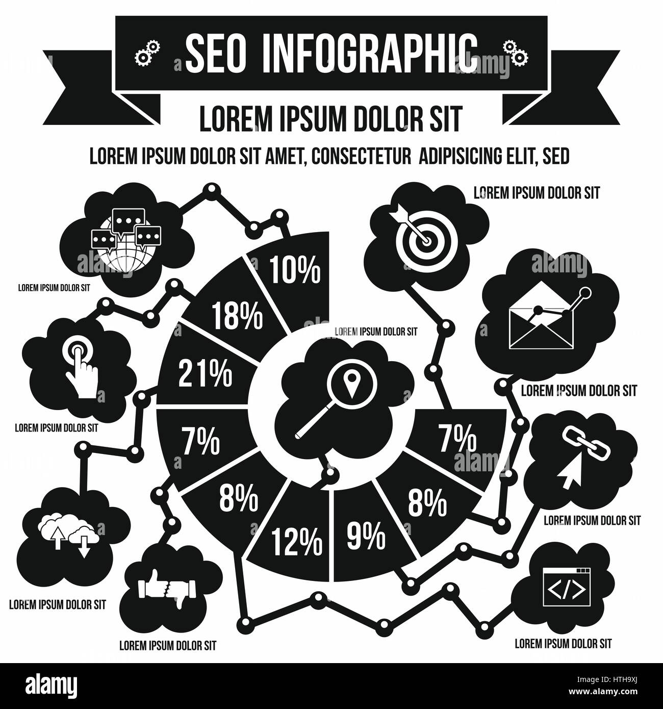 Seo infographic, simple style Stock Vector Image & Art - Alamy