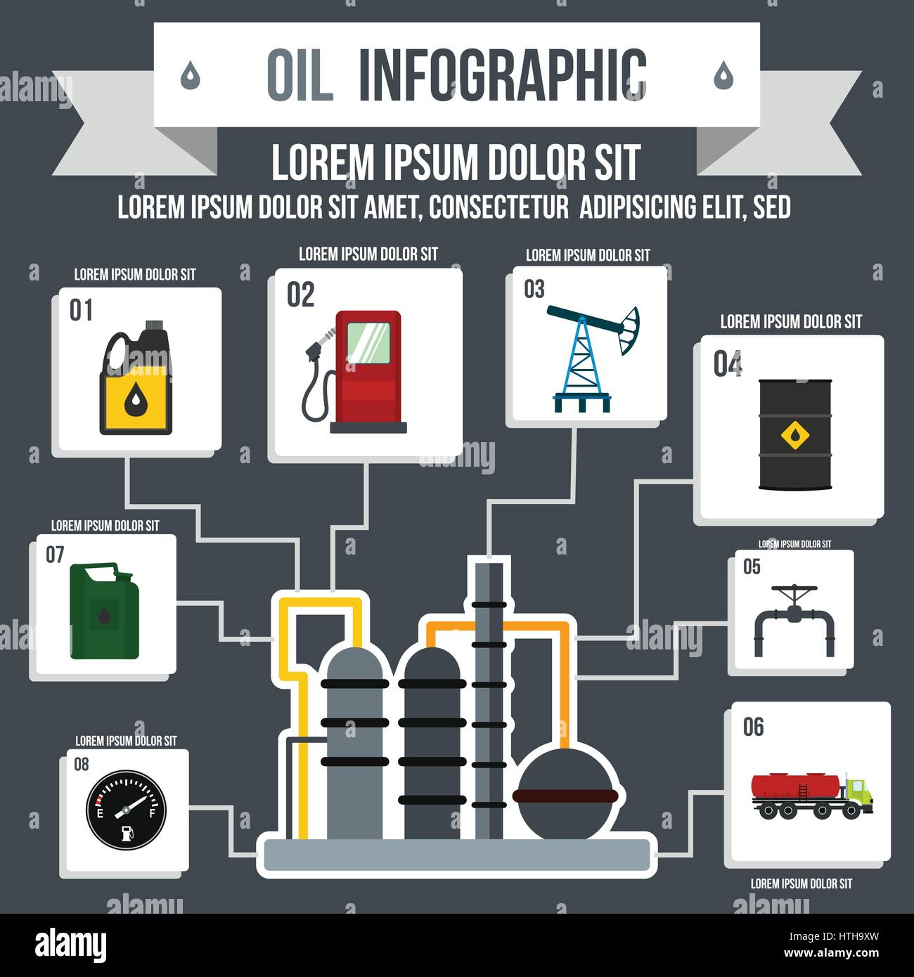 Oil Industry Infographic, flat style Stock Vector Image & Art - Alamy
