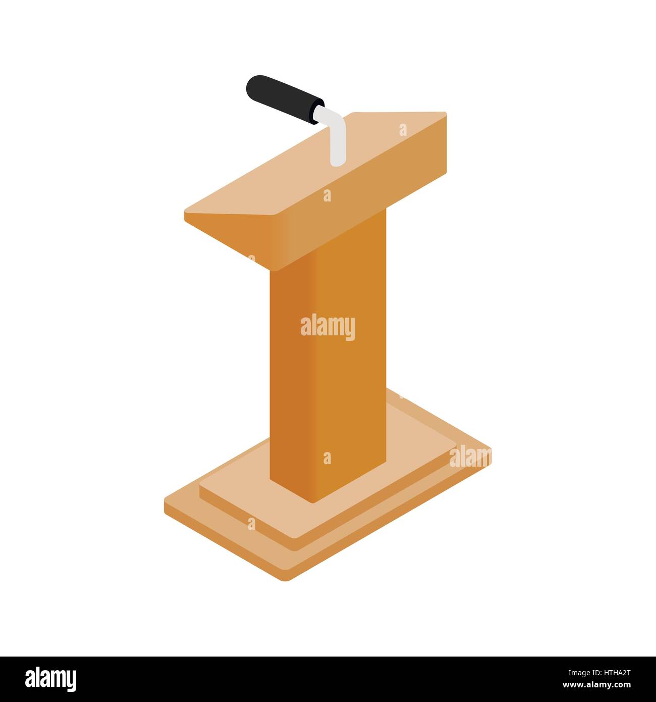 Speech wooden tribune icon Cut Out Stock Images & Pictures - Alamy